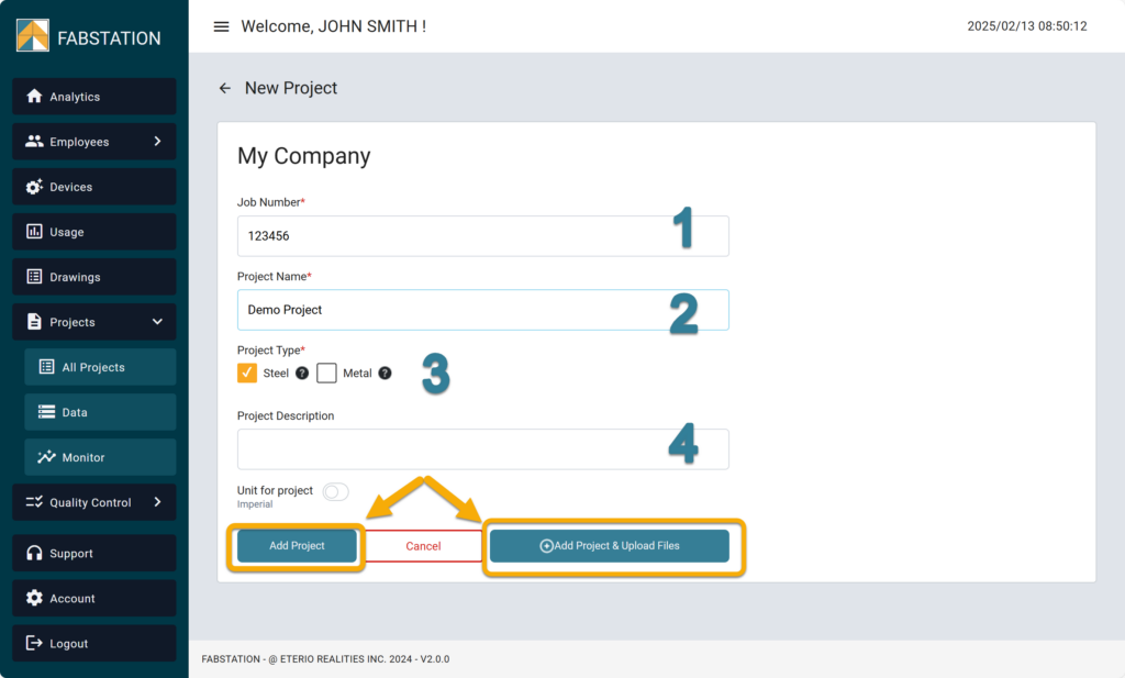 Managing Projects | FabStation