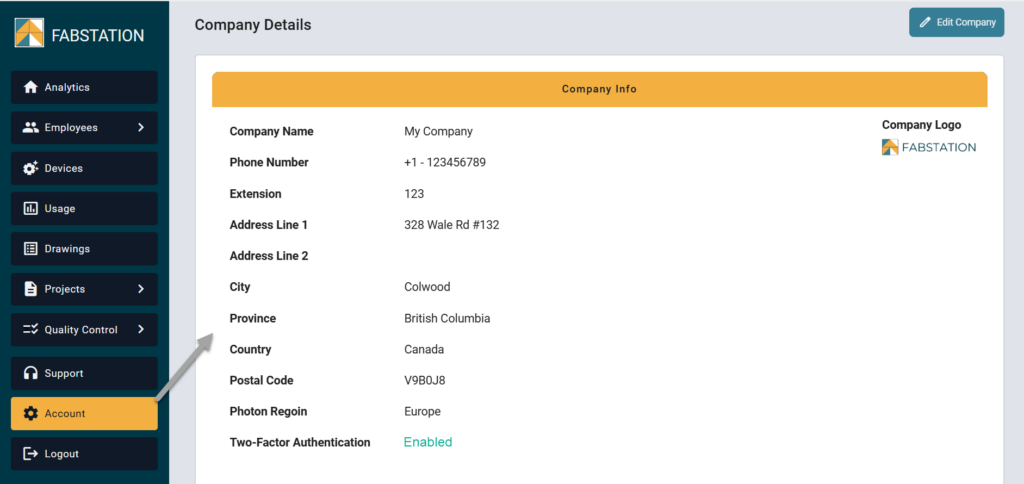Managing Account | FabStation